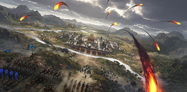 The key vision popularized in April for the game "率土之滨". Copyright by ...