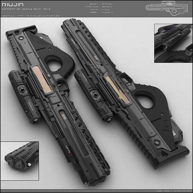 科幻枪械原画科幻武器原画科幻热武器原画来自cgbook.cn (992)-花瓣网