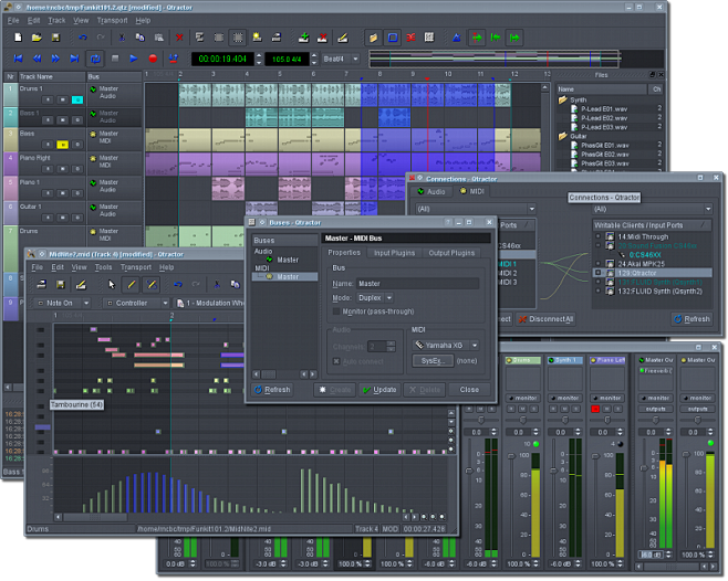 Qtractor - An Audio/MIDI multi-track sequencer - Screenshots