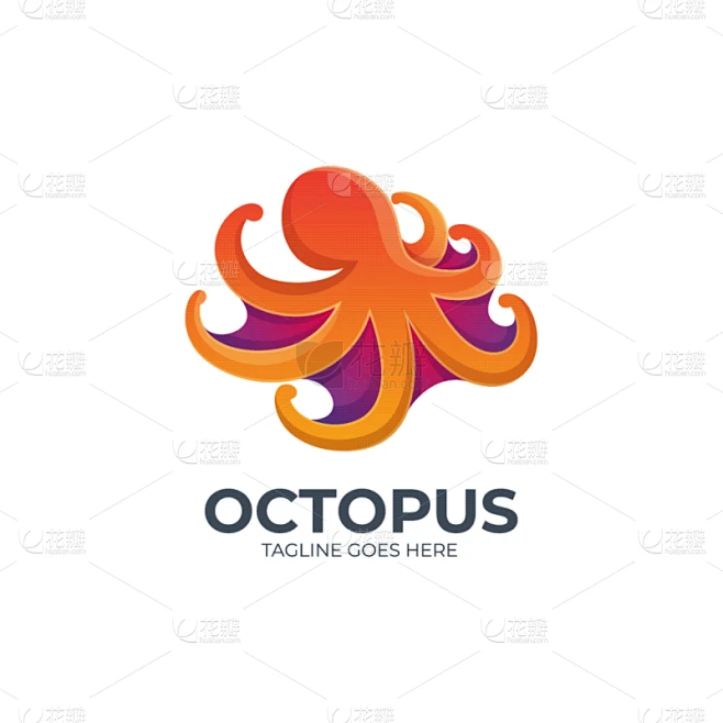 logo octopus gradient colorful图片_logo图片素材-花瓣网