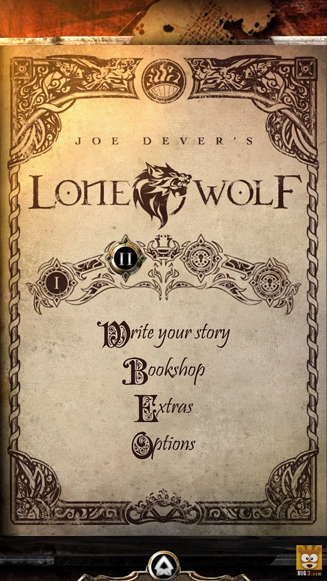 RPG游戏小说《Lone Wolf 孤狼》UI游戏界面-花瓣网