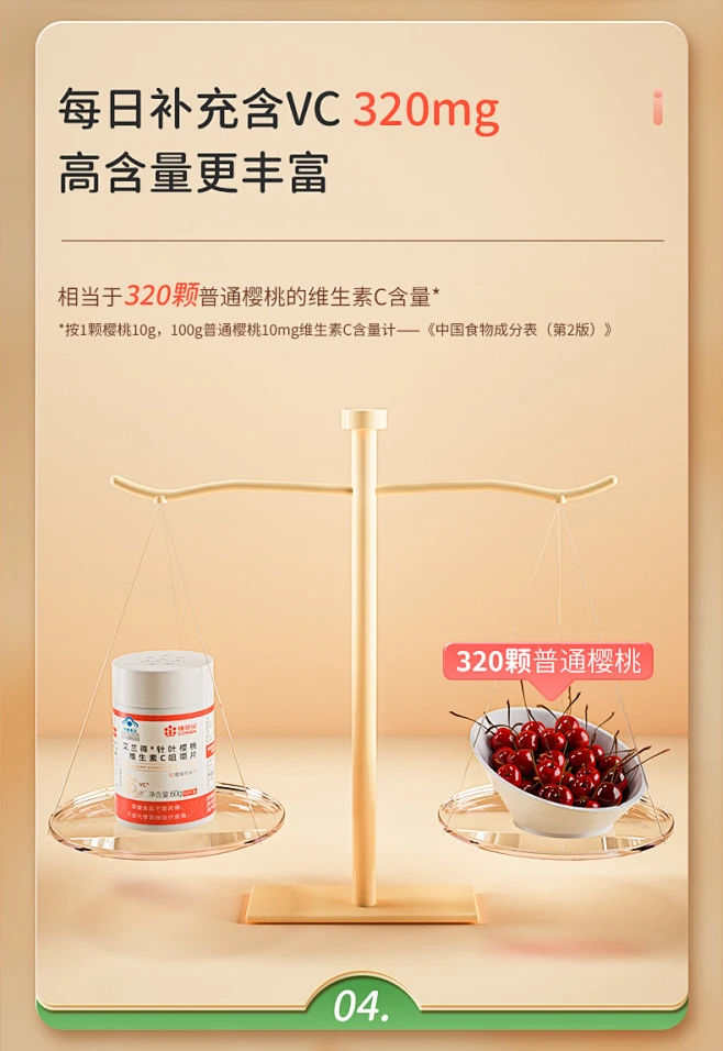 4瓶装康恩贝维生素C咀嚼片VC片针叶樱桃维C含片增强免疫力保健品-tmall.com天猫-花瓣网