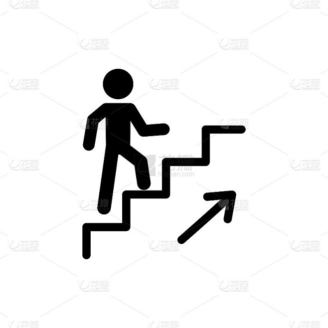Upstair icon on white background.