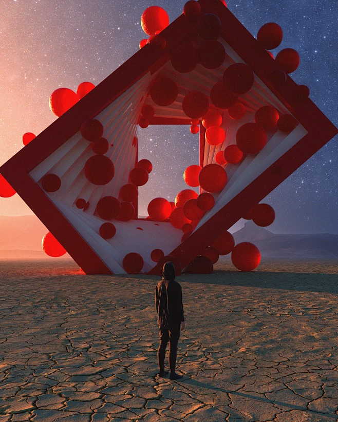 cinema 4d after effects 3D design Scifi abstract daily-花瓣网