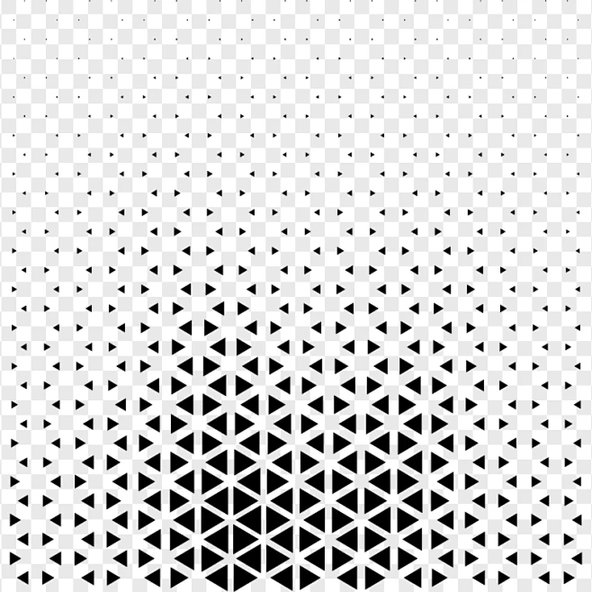 HD Black Halftone Triangle Dots Abstract Pattern PNG-花瓣网