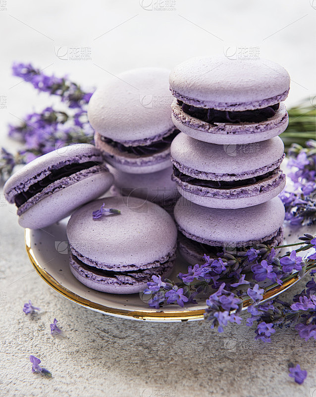薰衣草味的法国马卡龙