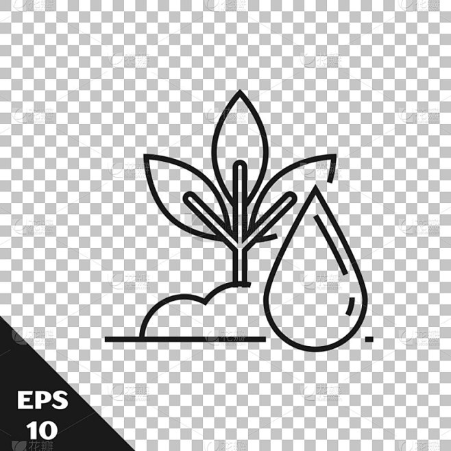 背景,秧苗,绘画插图,自然,符号,叶子,矢量,图标,黑色,浇水