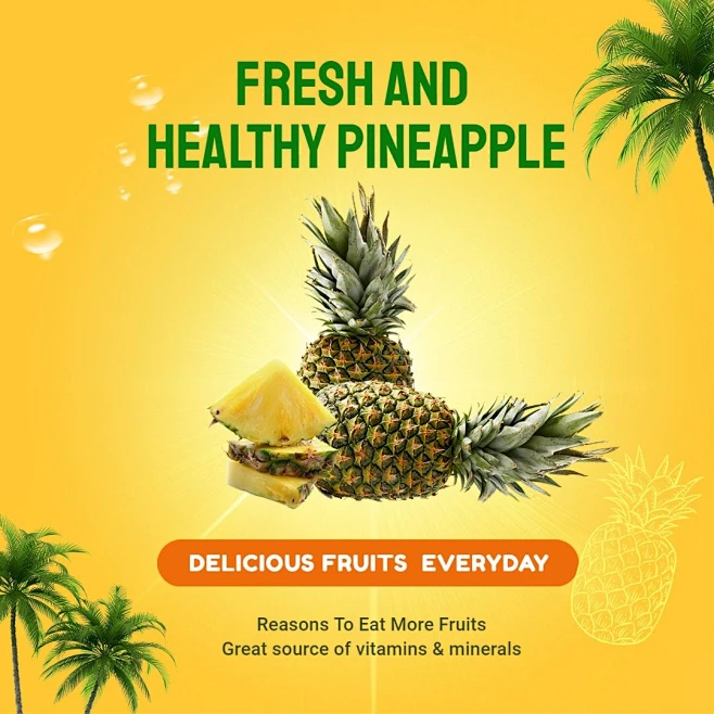 Fresh Pineapple Fruits Groceries and Packaged Food Ecommerce Product ...