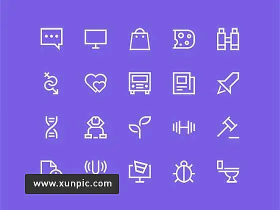 Epic Outline Icons UI设计 -花瓣网