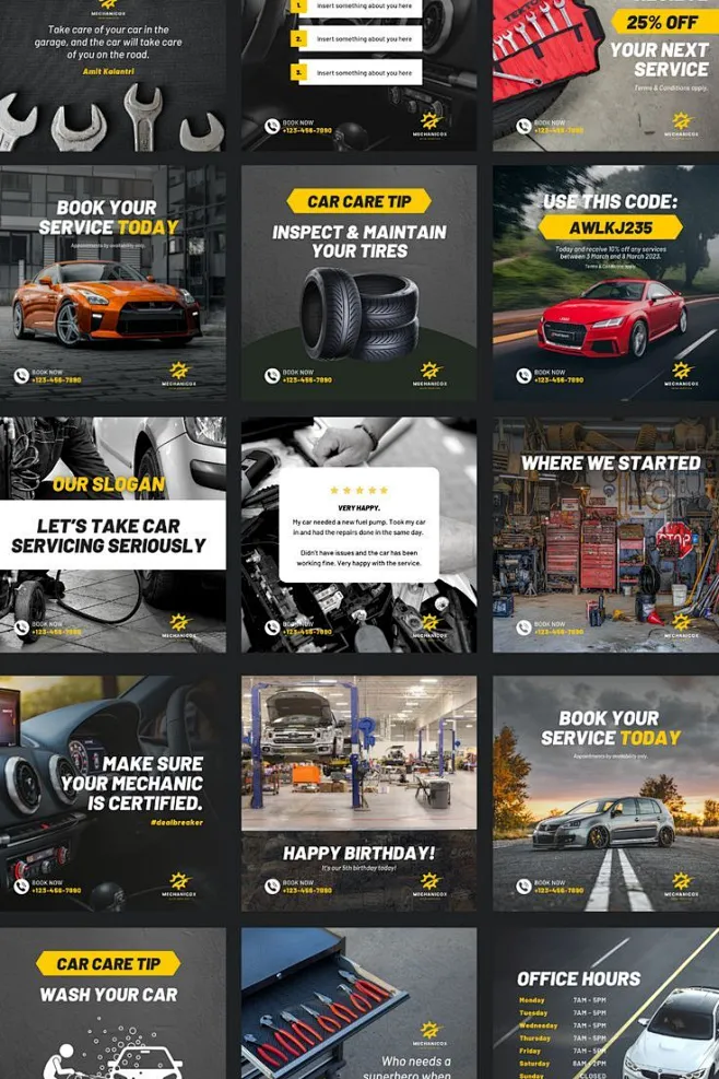 15 Mechanic Social Media Post Templates, mechanic social media ...
