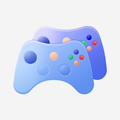 Y-游戏手柄-花瓣网|陪你做生活的设计师 | 游戏机手柄 3D卡通图标 PNG免抠图