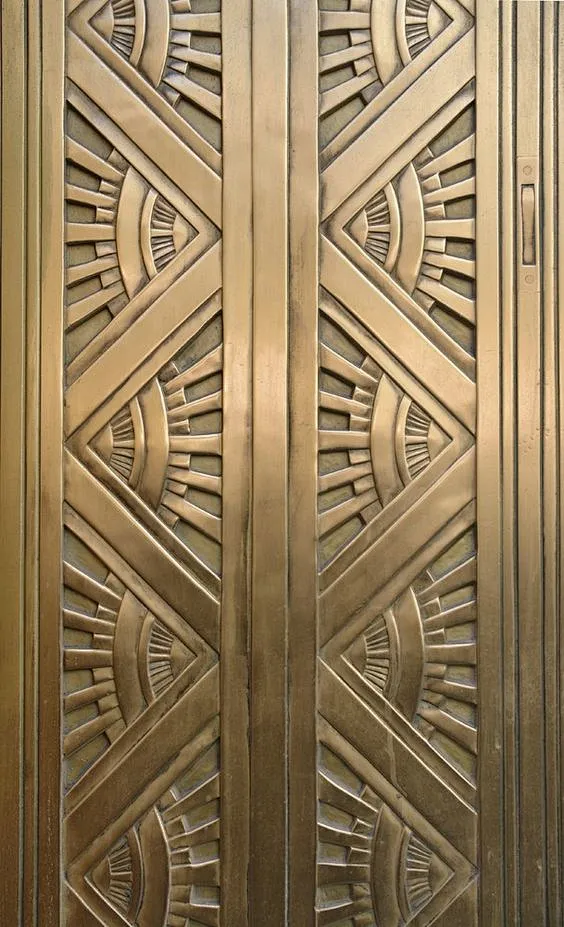 pattern Art Deco Metal Door. Computing & Library Services, University ...