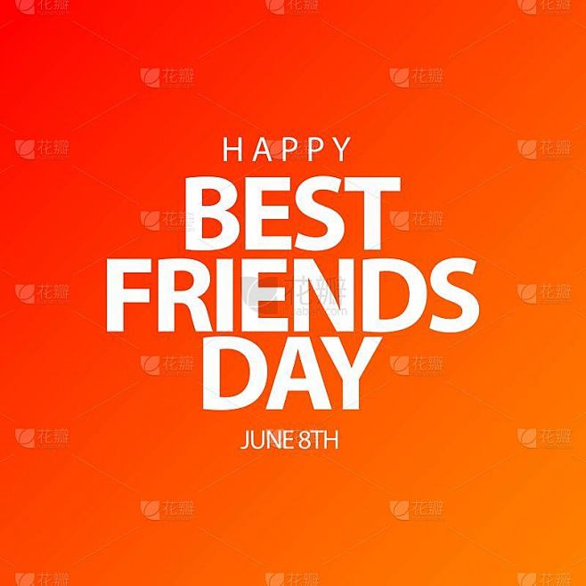 happy best friends day vector template. Design for