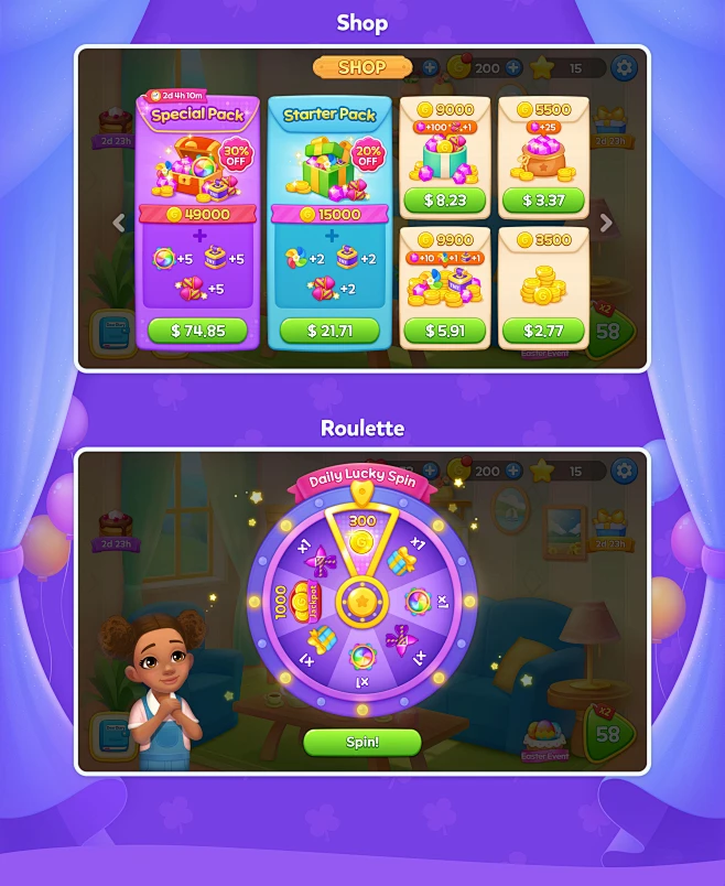 Game Art game design UI/UX game ui mobile game ILLUSTRATION Digital Art ...