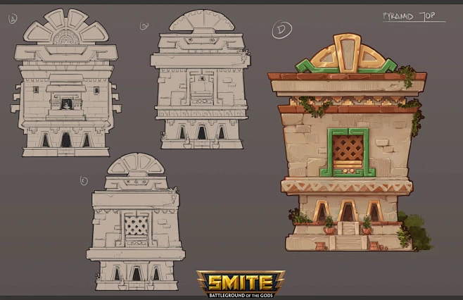 Smite - Slash map Mayan architecture-花瓣网