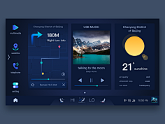 vehicle UI-花瓣网|陪你做生活的设计师 | ounted dashboard ui dashboard app car app ui ...