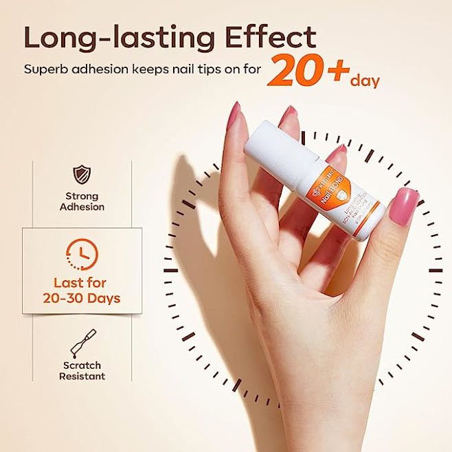 Amazon.com: Modelones 10ml Nail Glue for Press On Nails, Nail Tips and ...