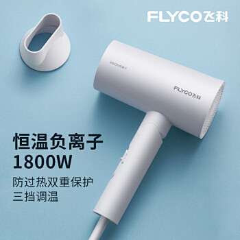 飞科 FLYCO 电吹风机负离子护发家用磁吸集风嘴可折叠FH6276 1800W