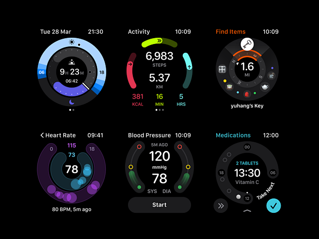 Apple Watch App Concept by yuhang on Dribbble