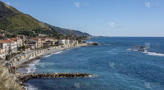 Agnone Cilento村庄，来自Cilento海岸，意大利