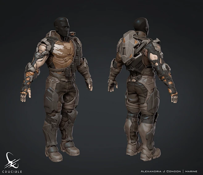 Marine | Crucible, Alexandria Condon : Highres sculpt for Marine body ...