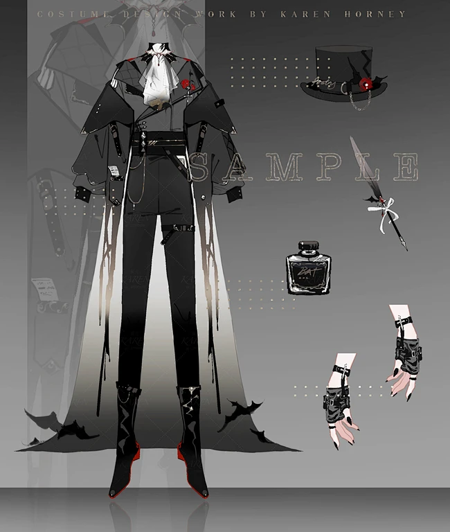 在私人群里上新的拍卖服设 - 半次元 - ACG爱好者社区-花瓣网