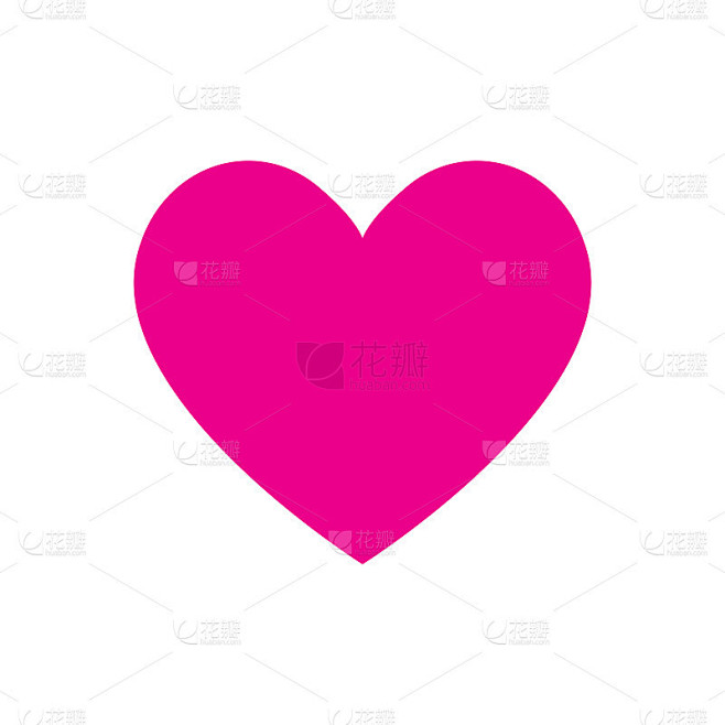 love, heart shape pink color vector