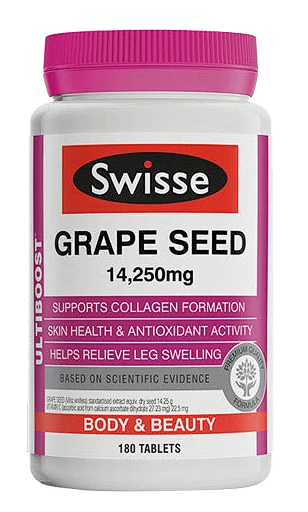 8-swisse-瑞思-澳大利亚Swisse葡萄籽精华180粒瓶-美白淡斑祛痘-清除自由基-花瓣网