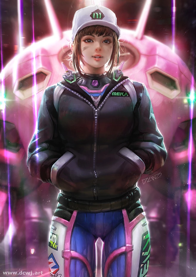 Dva "game on", Derrick Chew : fanart图片_写实角色图片素材-花瓣网
