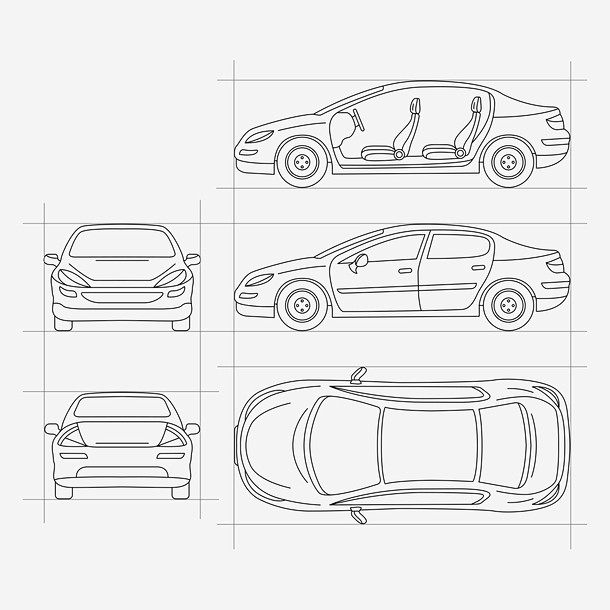 矢量汽车线稿_新图网 https://www.ixintu.com