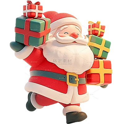 圣诞节立体圣诞老人元素图片_圣诞节图片_圣诞节海报模板图片素材-花瓣网