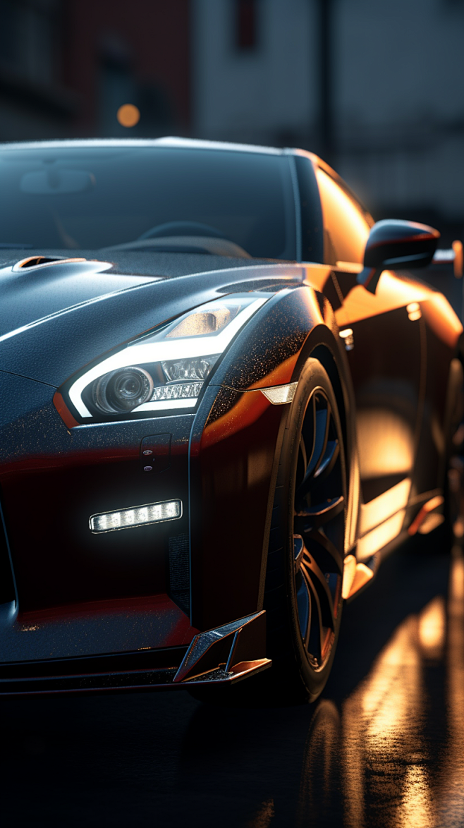 RSMJ56_Full_body_shot_of_Nissan_GT-R_car_cyberpunk_style_realis ...