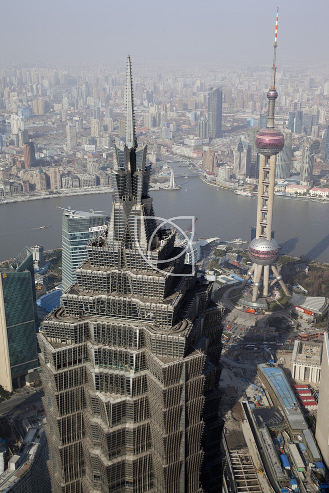 鸟瞰浦东陆家嘴