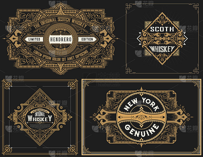 Old cards set with floral details.