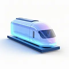 Blue_gradient_maglev_train_icon_3d_icon_cartoon_clear__eb63be3e-ff18 ...