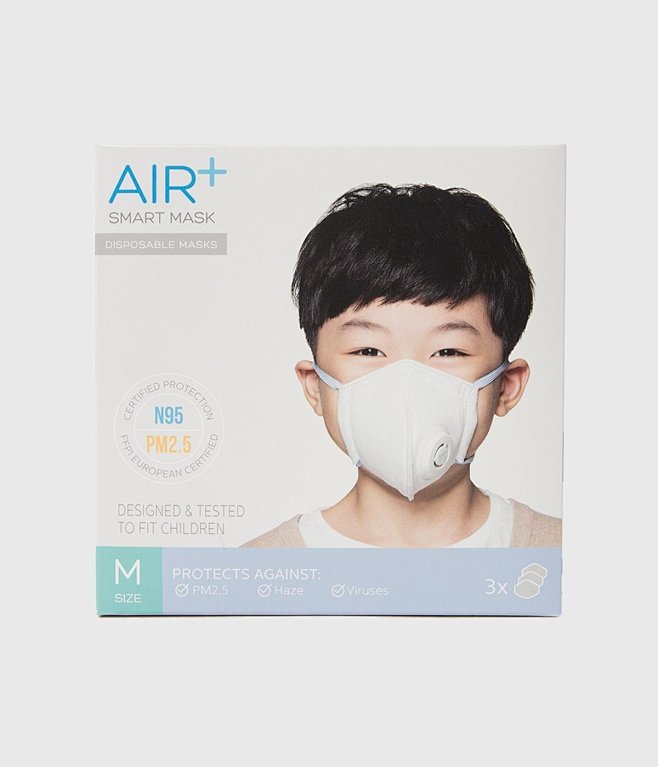 3pcs 1Set, Air+ N95 Men Women Kids Health Haze Mask, PM2.5 Dust Filtet ...