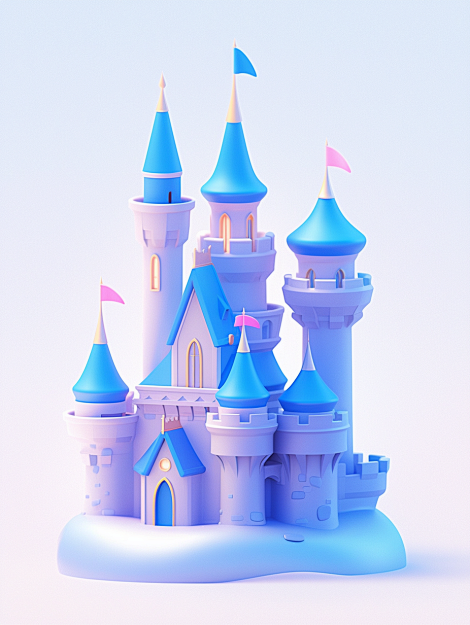 Midjourney-c4d魔法城堡咒语