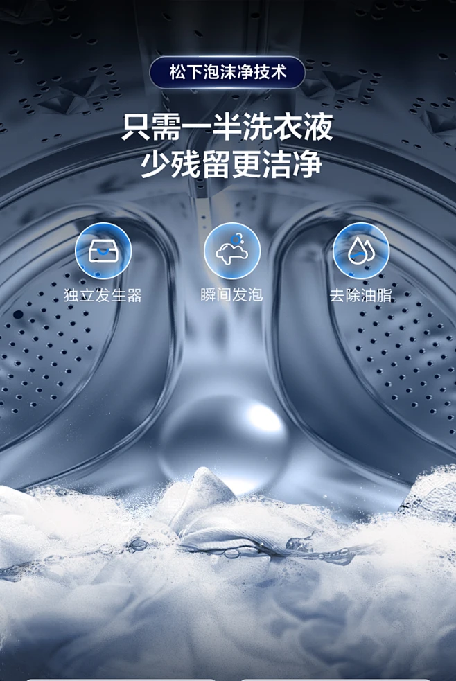 【松下XQG80-ESN81】松下（Panasonic）滚筒洗衣机全自动8公斤 99.99%高效除菌 变频强劲节能感应 泡沫快净洁衣科技 XQG80-ESN81【行情 报价 价格 评测】-京东-花瓣网