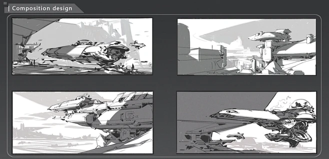 场景构图黑白构成画面构成黑白稿来自cgbook.cn (121)-花瓣网