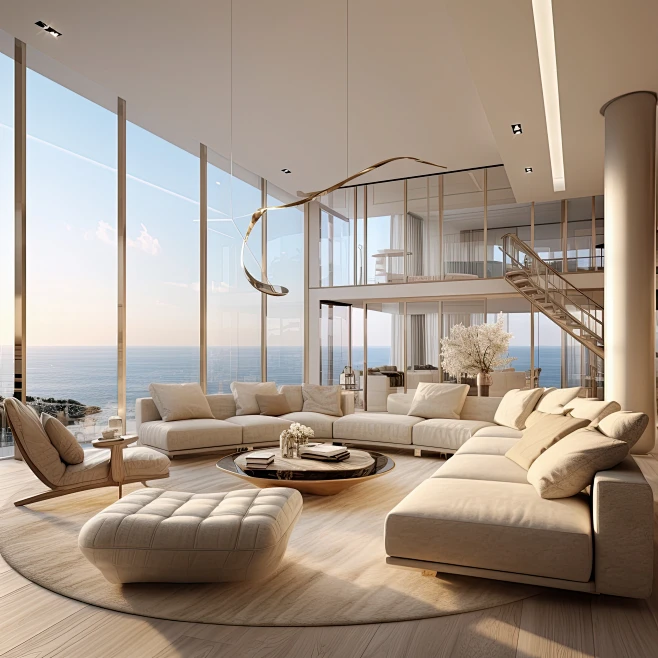 visualization architecture Render modern archviz concept artwork-花瓣网