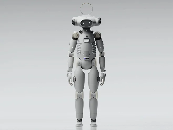 Adorable retrofuturistic robot comes with two HUDs and multiple cameras ...