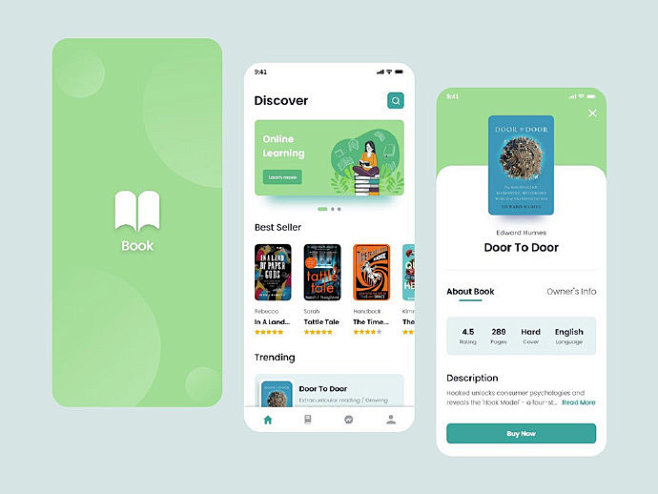 配色精美好看的有声读物APP界面设计~ by.Dribbble