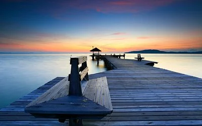 码头海边风景图片-花瓣网