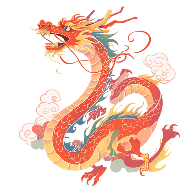 千库网_龙年中国龙神龙吉祥龙手绘卡通_元素编号13772295