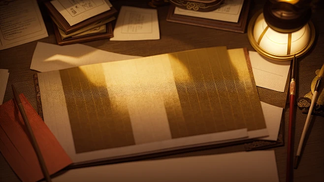 100607-603564095-gfsy,Chinese style,yellow cover,wooden table,blank ...