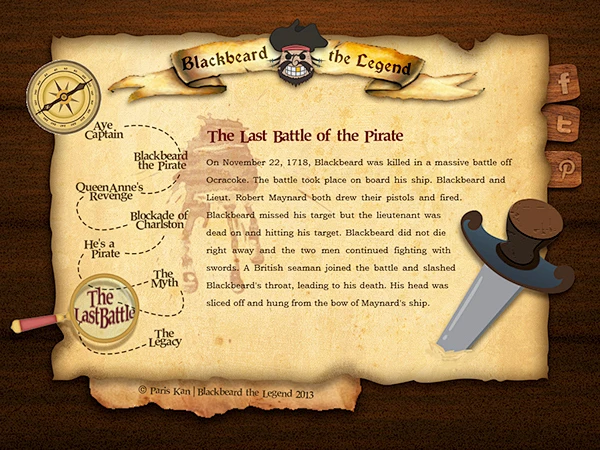 Web Design - Blackbeard the Legend : This is my Web Design ...