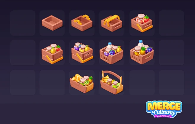 Food cartoon concept art Digital Art Game Art Items merge game art ...