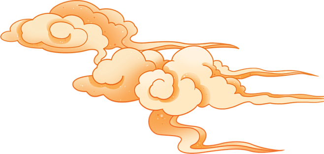 创意国潮风中秋节插画-云