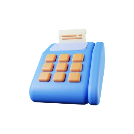 Swipe Machine 3D Illustration-花瓣网