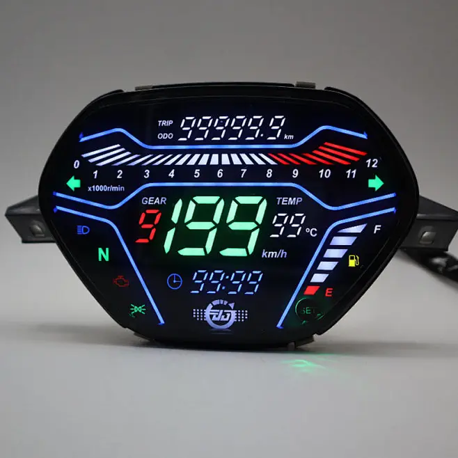 Motoqueen 2023 Motorcycle Led Digital Meter Rpm Instrument Speedometer ...